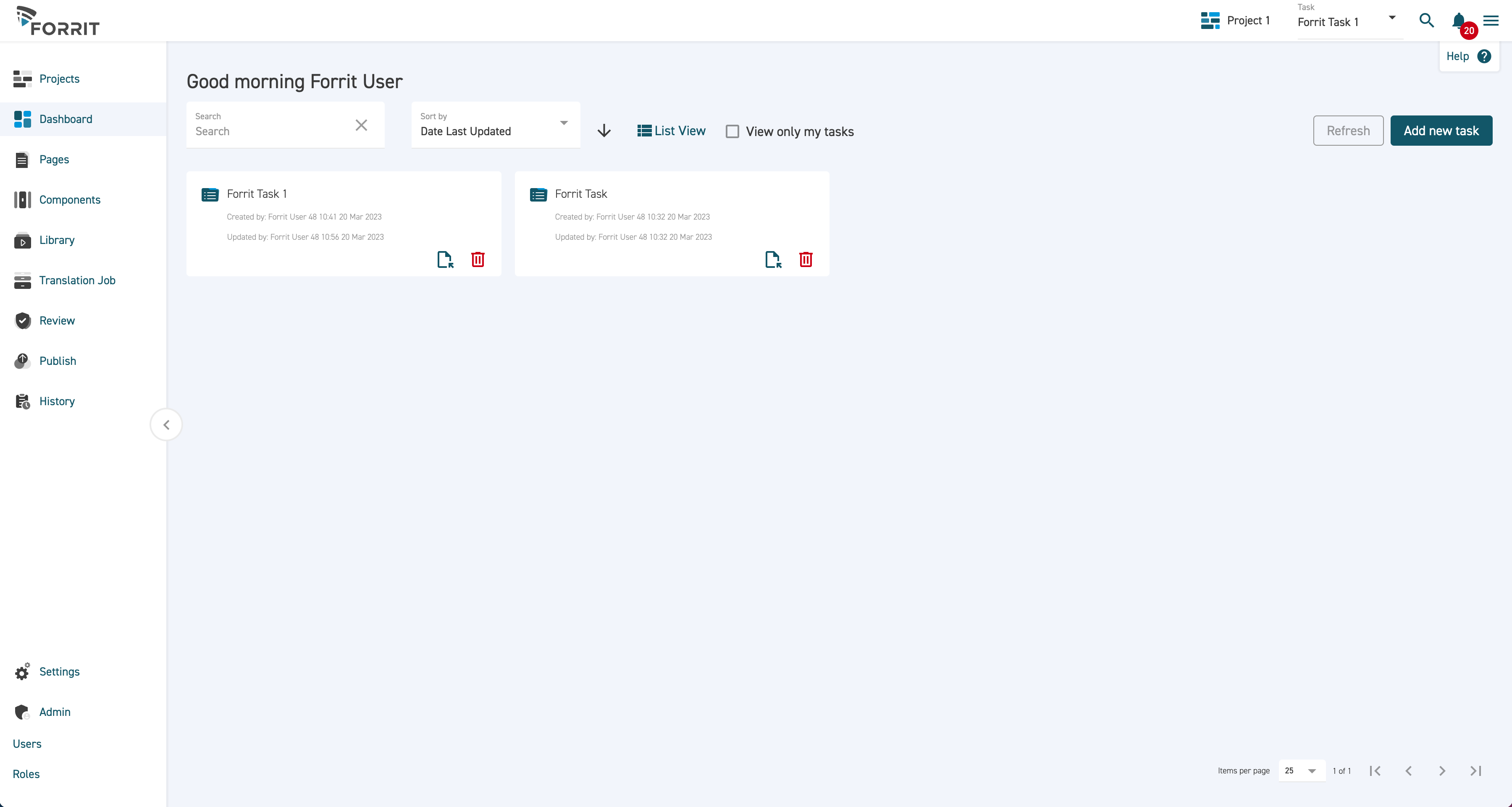 Navigating Forrit One CMS